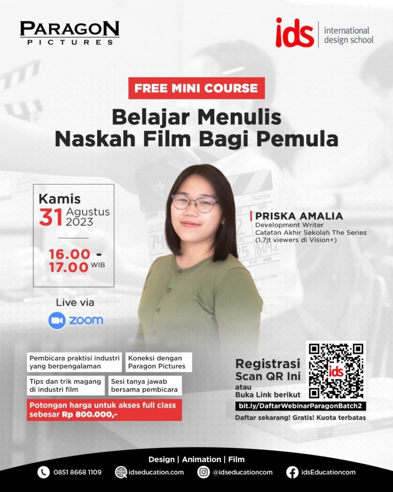 Free Webinar: Belajar Menulis Naskah Film Bagi Pemula