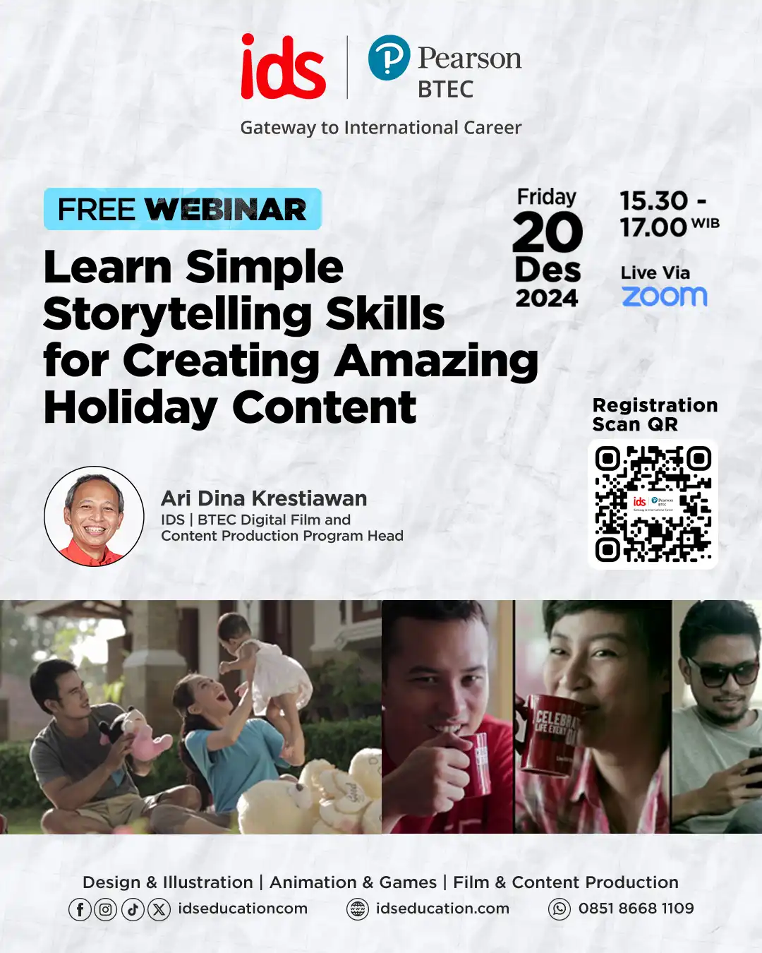 Free Webinar: Storytelling Skills for Holiday Content - IDS | BTEC