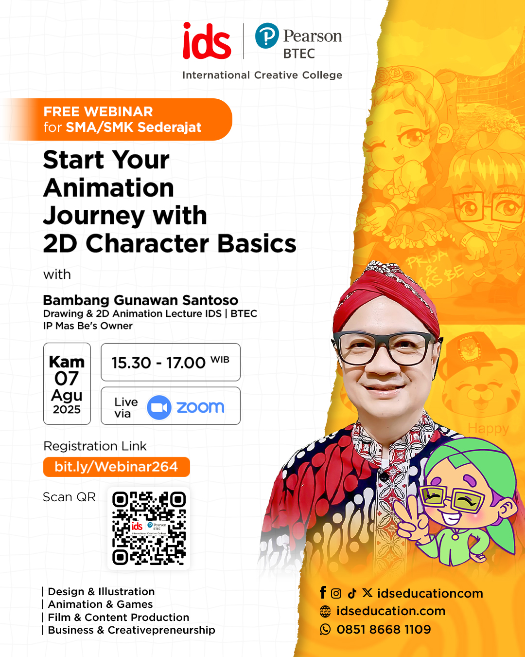 Webinar Start Your Animation Journey with 2D Character Basics - IDS | BTEC